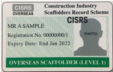 CISRS (OSTS) SCAFFOLDER LEVEL 1
